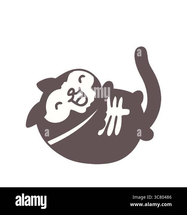 A simple looping animated halloween cat Stock Video Footage - Alamy