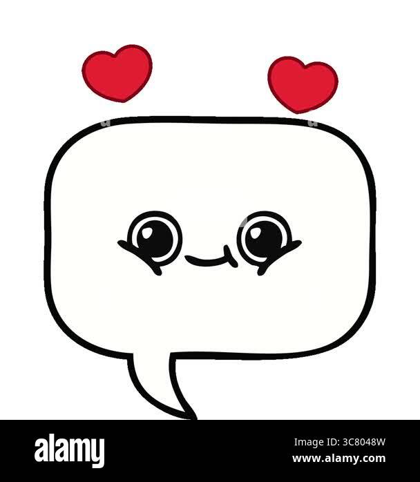 A simple looping animated cute cartoon of a speech bubble Stock Video ...