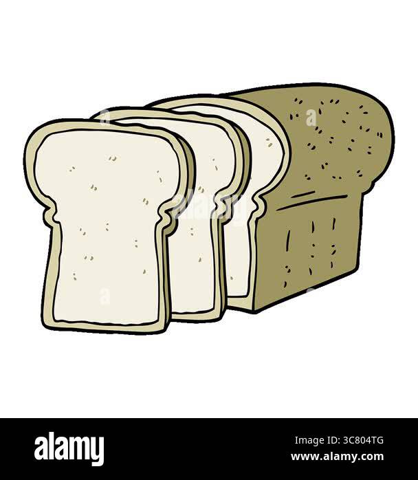 A simple looping animated cartoon sliced bread Stock Video Footage - Alamy