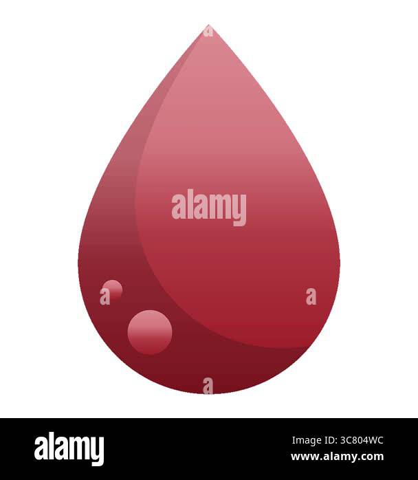 A simple looping animated blood drop graphic vector illustration icon ...