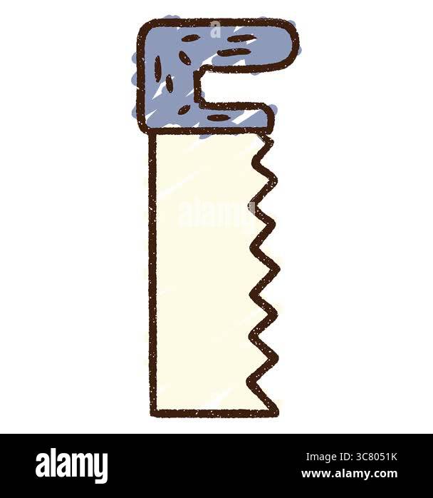 A simple looping animated Saw Chalk Drawing Stock Video Footage - Alamy