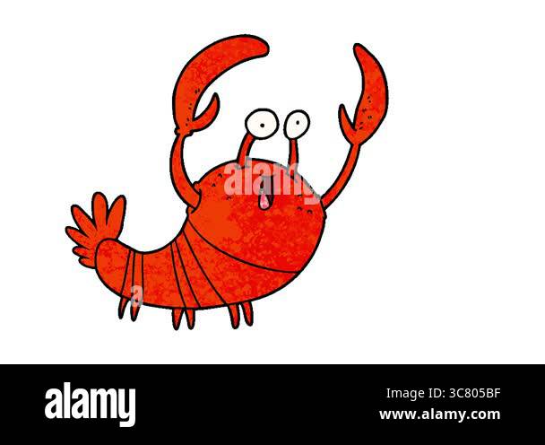 A simple looping animated cartoon lobster Stock Video Footage - Alamy