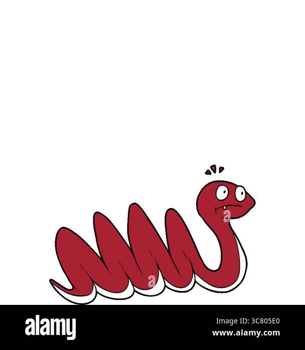 A simple looping animated cartoon snake Stock Video Footage - Alamy