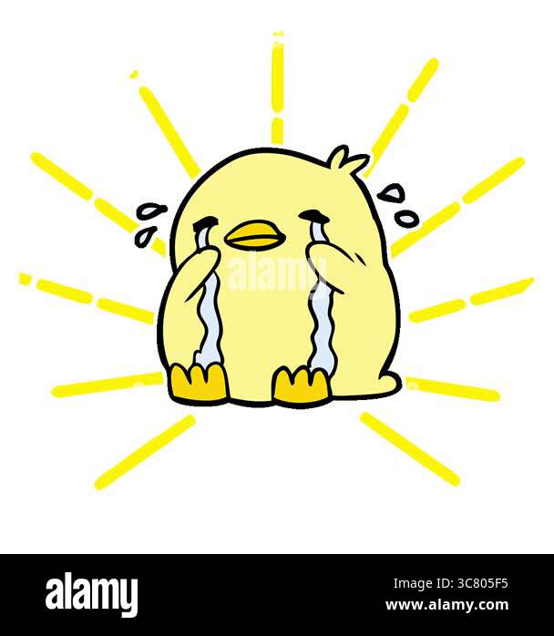 A simple looping animated cartoon crying bird Stock Video Footage - Alamy