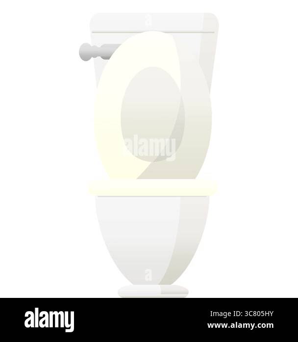 A simple looping animated open toilet graphic vector illustration icon ...