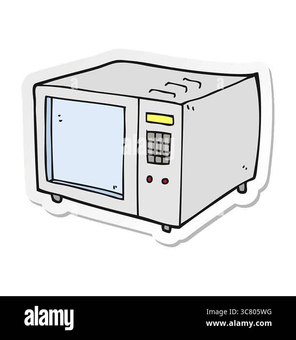 A simple looping animated sticker of a cartoon microwave Stock Video ...
