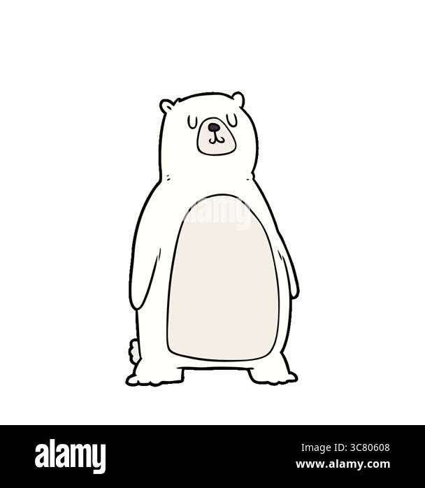 A simple looping animated cartoon polar bear Stock Video Footage - Alamy