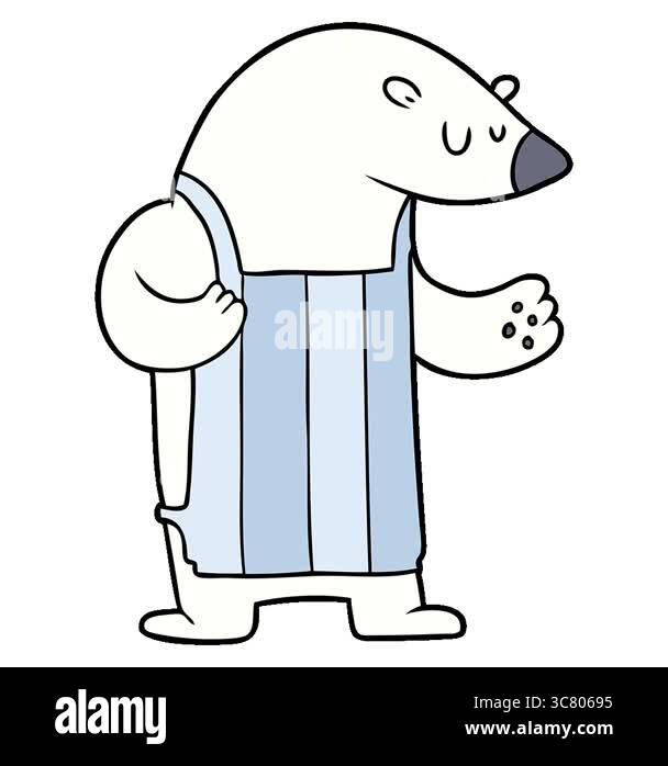 A simple looping animated cartoon polar bear chef Stock Video Footage ...
