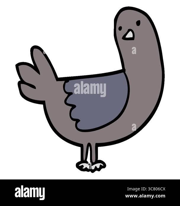 A simple looping animated cartoon pigeon Stock Video Footage - Alamy