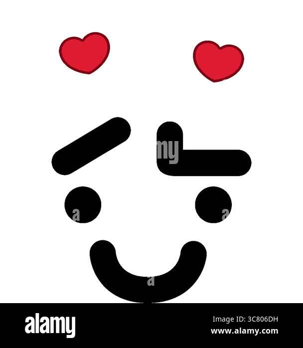 A simple looping animated simple raised eyebrow face icon Stock Video ...