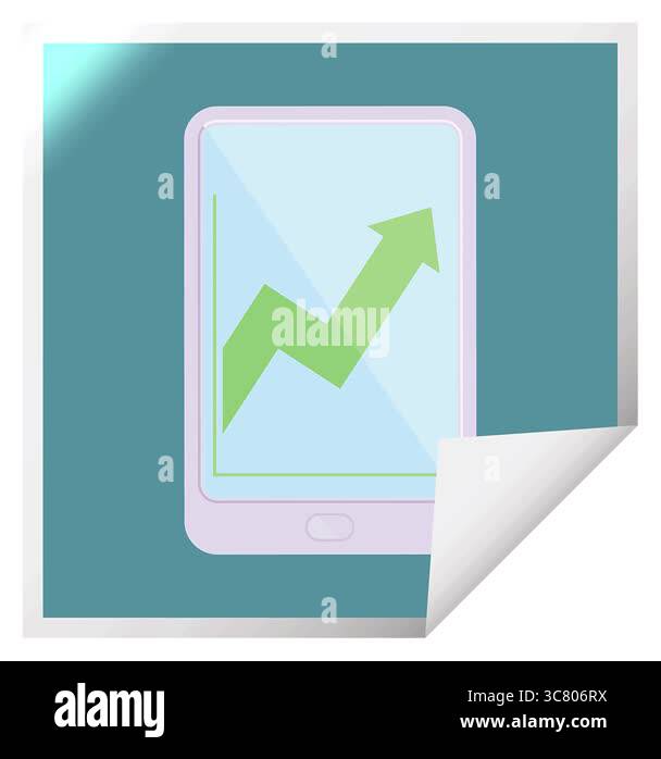 A simple looping animated electronic tablet showing business ...