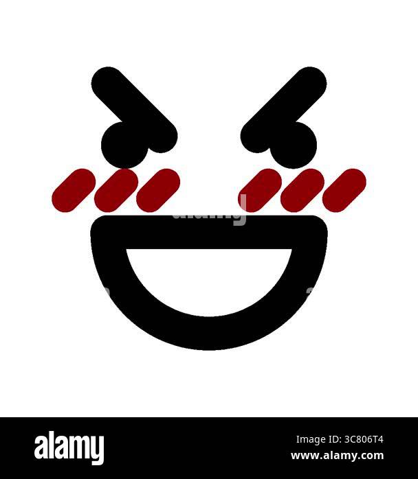 A simple looping animated mean laughing face icon Stock Video Footage ...
