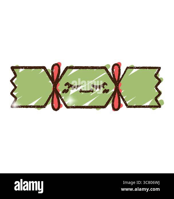 A simple looping animated Christmas Cracker Chalk Drawing Stock Video ...