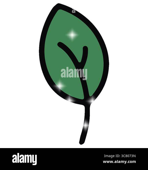 A simple looping animated simple leaf illustration Stock Video Footage ...