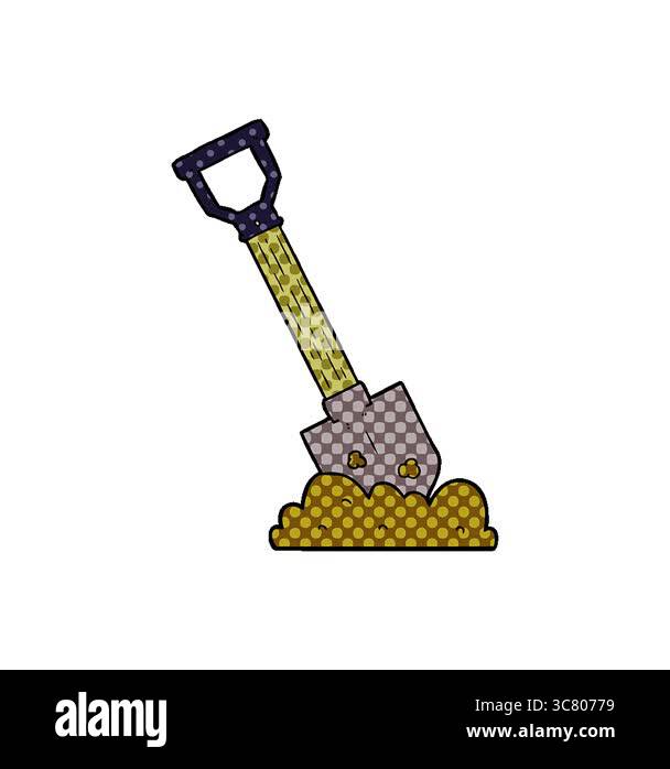 A simple looping animated cartoon shovel Stock Video Footage - Alamy