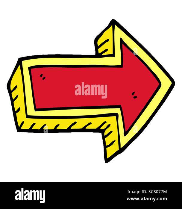 A simple looping animated cartoon doodle arrow Stock Video Footage - Alamy