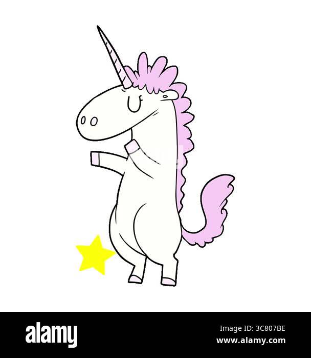 A simple looping animated cartoon unicorn Stock Video Footage - Alamy