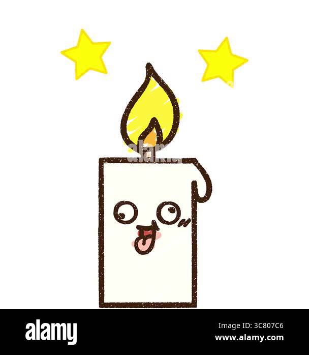 A simple looping animated Candle Chalk Drawing Stock Video Footage - Alamy
