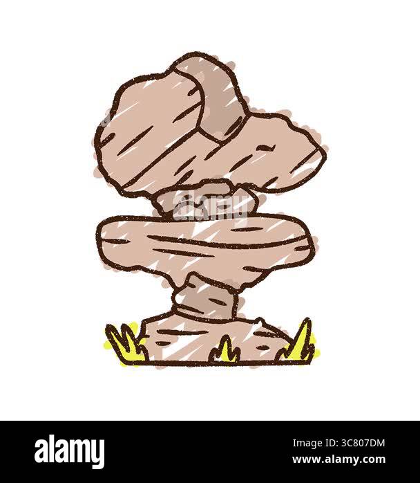 A simple looping animated Stacked Rocks Chalk Drawing Stock Video ...