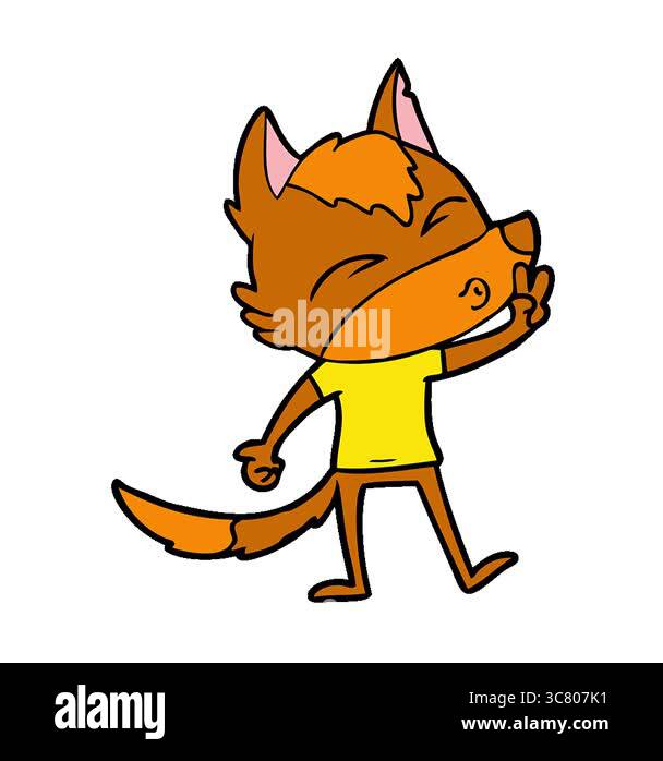 A simple looping animated fox cartoon character Stock Video Footage - Alamy