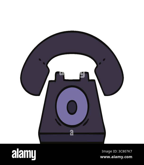 A simple looping animated cute cartoon of a old telephone Stock Video ...