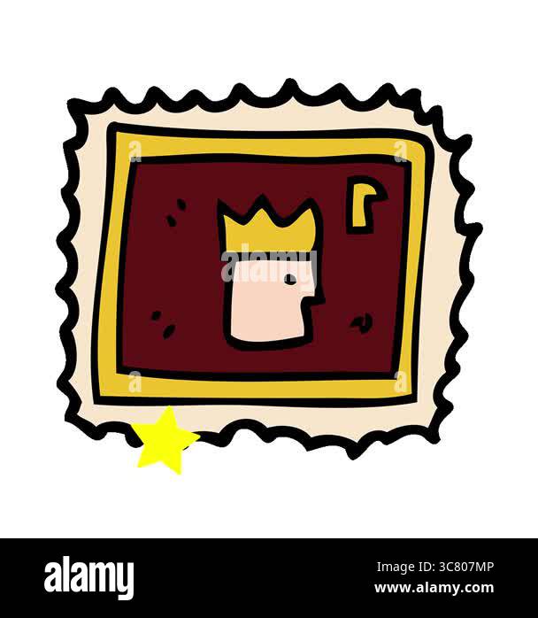 A simple looping animated carton stamp Stock Video Footage - Alamy