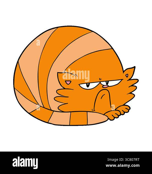 A simple looping animated cartoon grumpy cat Stock Video Footage - Alamy