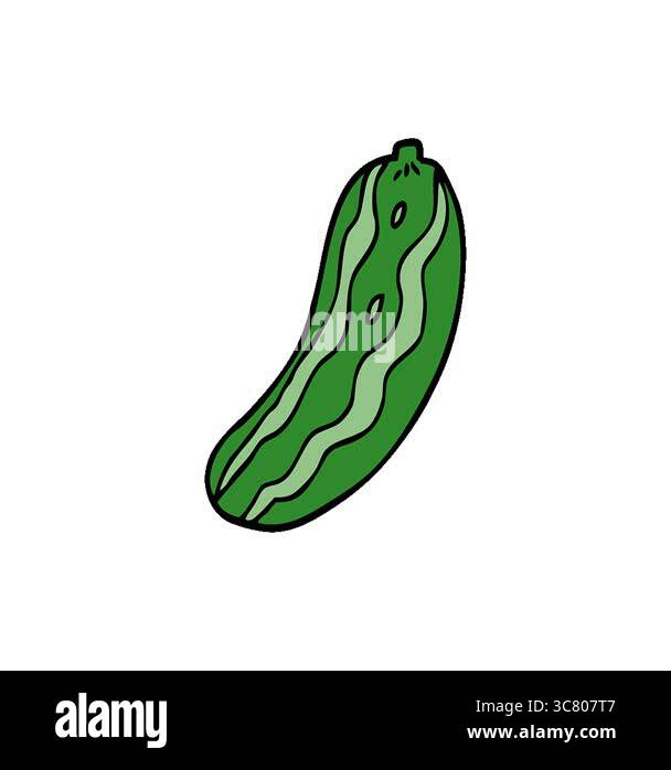 A simple looping animated cartoon doodle cucumber plant Stock Video ...