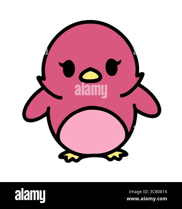 A simple looping animated cute cartoon bird Stock Video Footage - Alamy