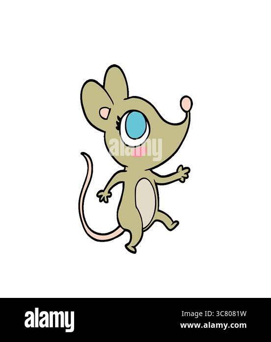 A simple looping animated cute cartoon mouse Stock Video Footage - Alamy