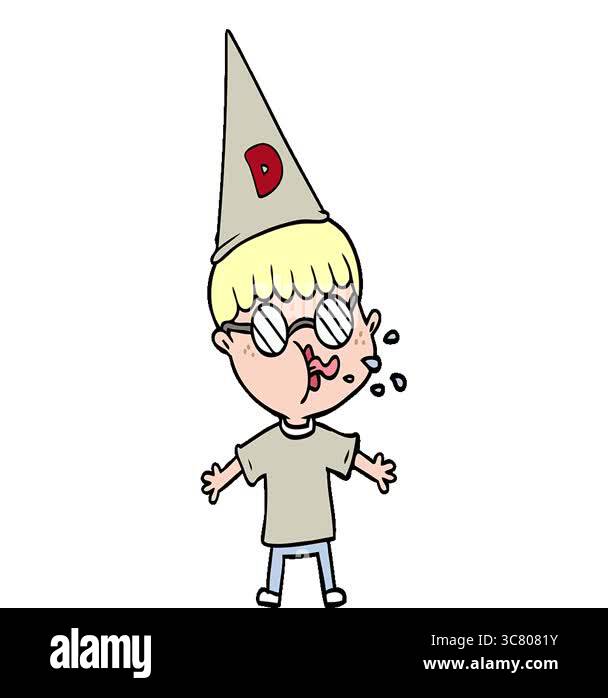 A simple looping animated cartoon boy wearing spectacles Stock Video ...