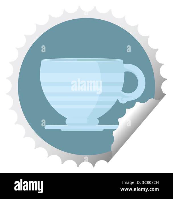 A simple looping animated coffee cup graphic vector illustration round ...