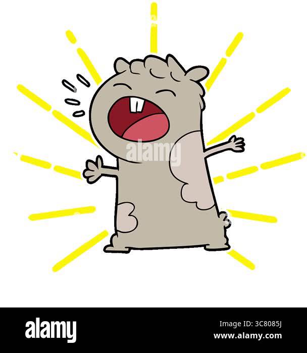 A simple looping animated cartoon gerbil Stock Video Footage - Alamy