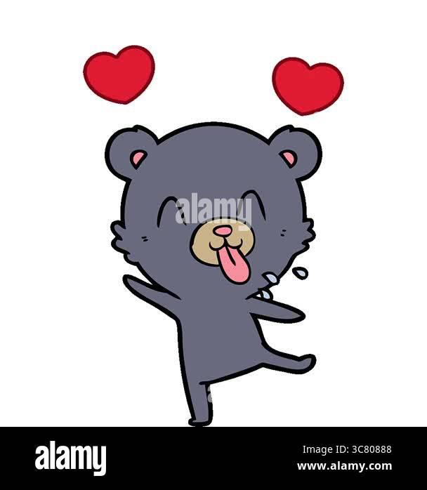 A simple looping animated bear cartoon chraracter Stock Video Footage ...