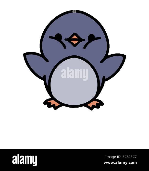 A simple looping animated cute cartoon penguin Stock Video Footage - Alamy