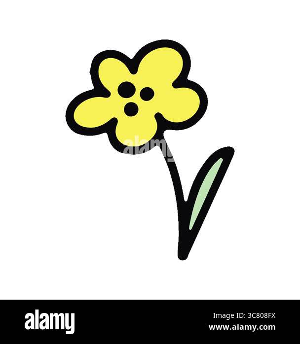A simple looping animated simple flower design Stock Video Footage - Alamy