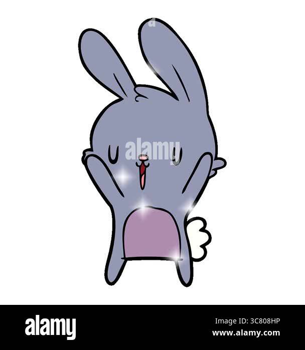 A simple looping animated cute cartoon rabbit Stock Video Footage - Alamy
