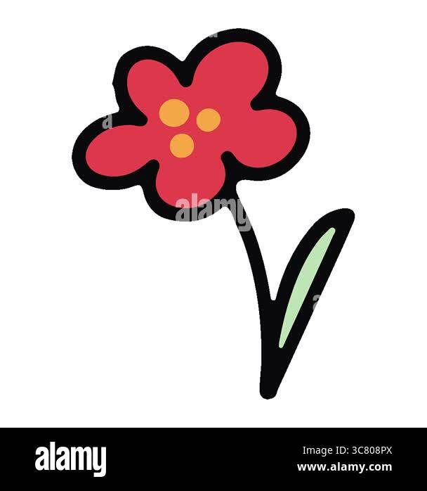 A simple looping animated simple flower design Stock Video Footage - Alamy