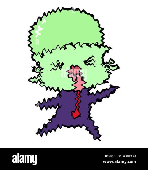 A simple looping animated weird cartoon alien Stock Video Footage - Alamy