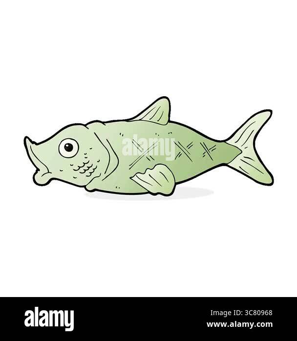 A simple looping animated cartoon fish Stock Video Footage - Alamy