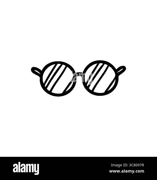 A simple looping animated cartoon spectacles icon Stock Video Footage ...