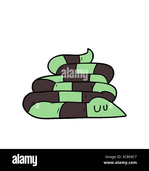 A simple looping animated cartoon sleepy snake Stock Video Footage - Alamy
