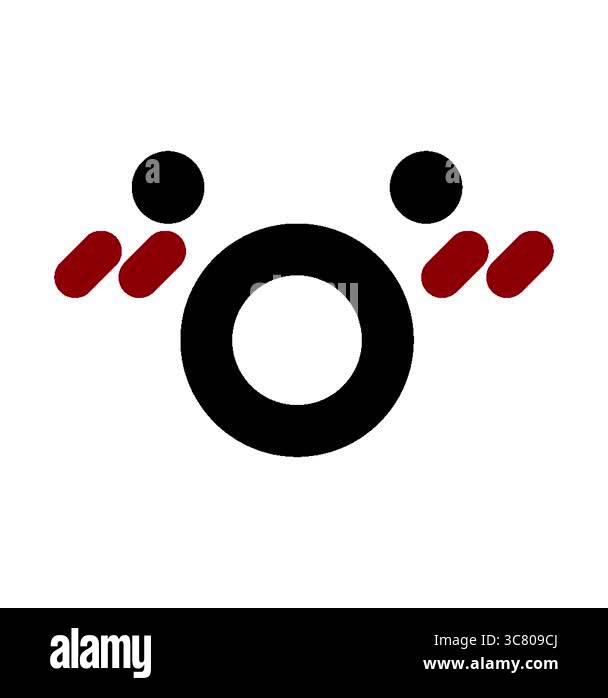 A simple looping animated surprised face icon Stock Video Footage - Alamy