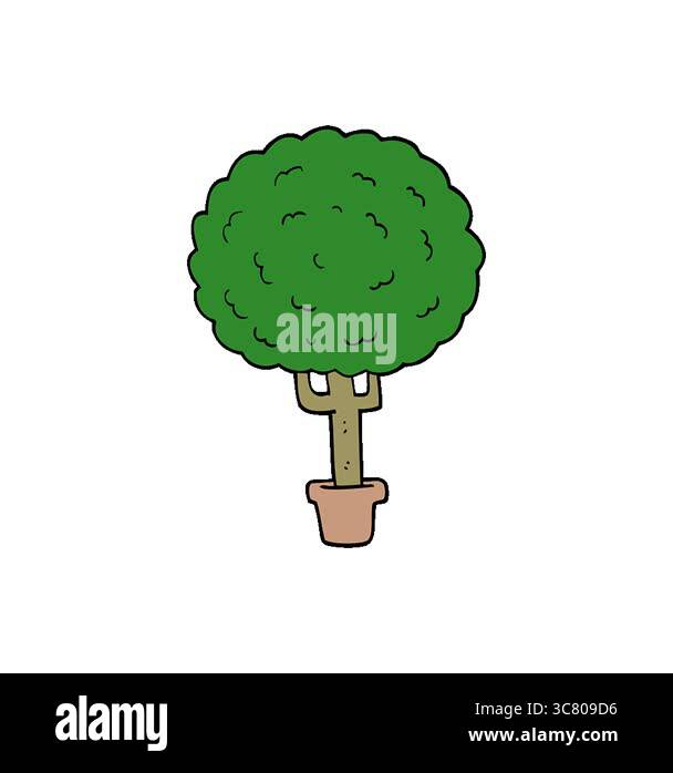 A simple looping animated cartoon tree Stock Video Footage - Alamy