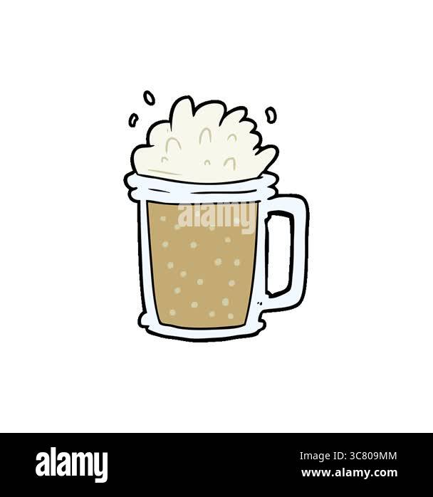 A simple looping animated cartoon pint of ale Stock Video Footage - Alamy