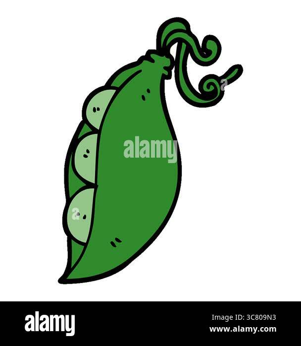 A simple looping animated cartoon doodle peas in pod Stock Video ...