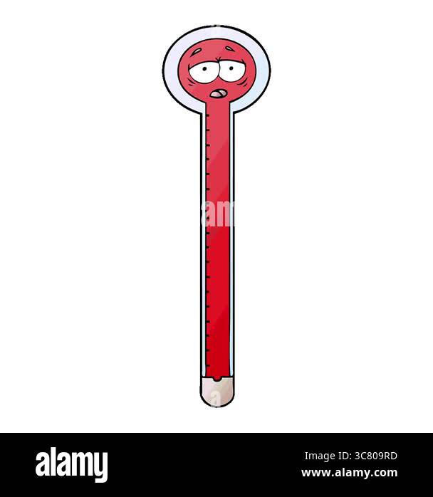 A simple looping animated cartoon thermometer Stock Video Footage - Alamy