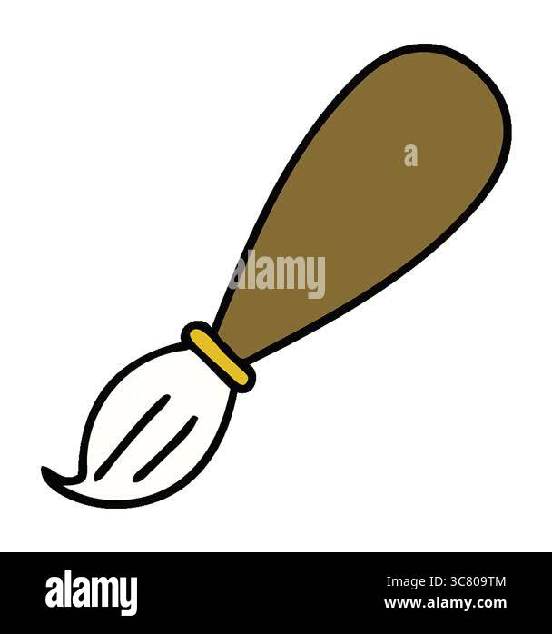 A simple looping animated cute cartoon of a paint brush Stock Video ...