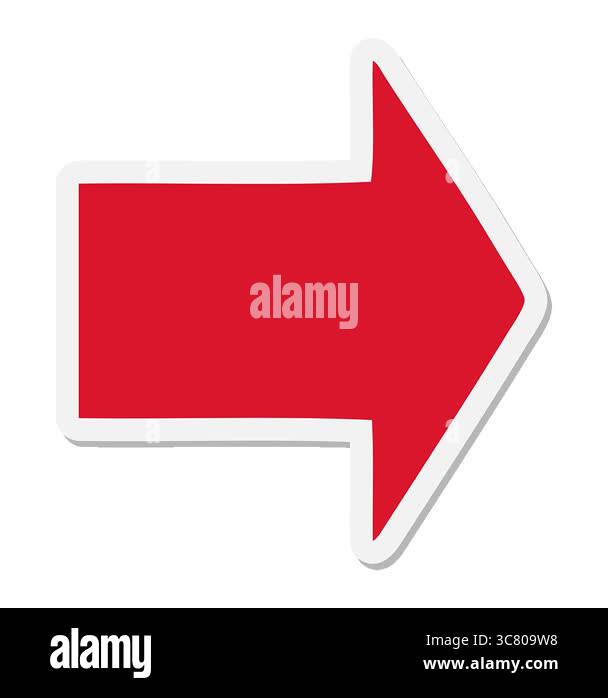 A simple looping animated pointing arrow cartoon sticker Stock Video ...