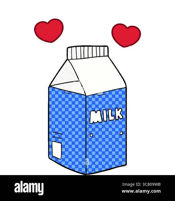 A simple looping animated cartoon milk carton Stock Video Footage - Alamy